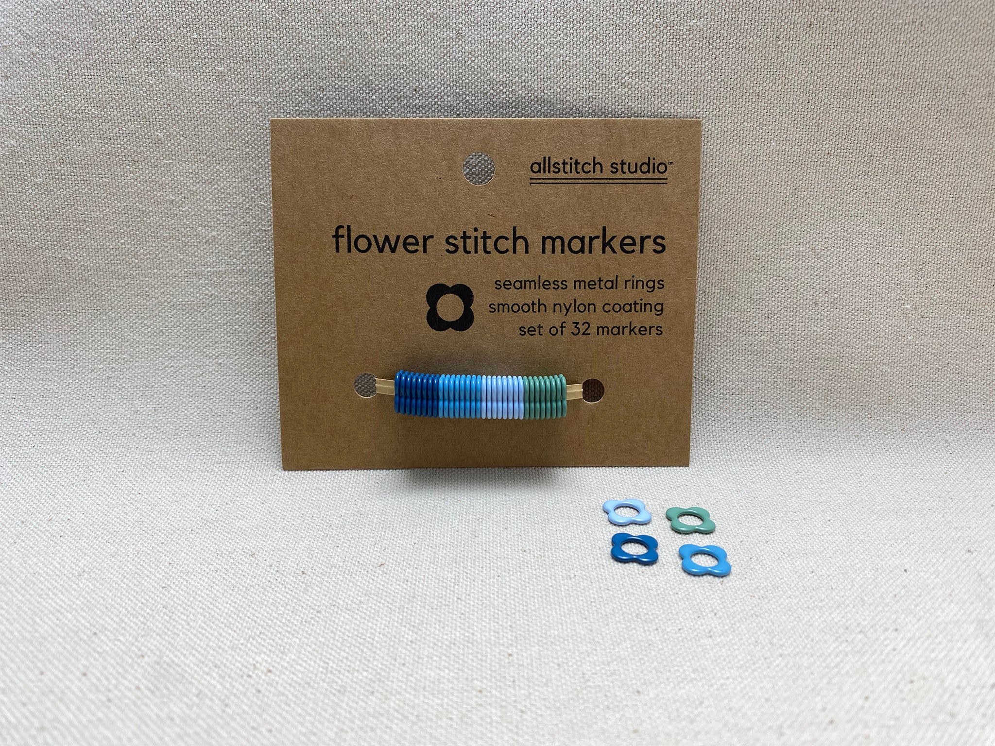 Allstitch | Small Flower Rings Stitch Markers | Fibre