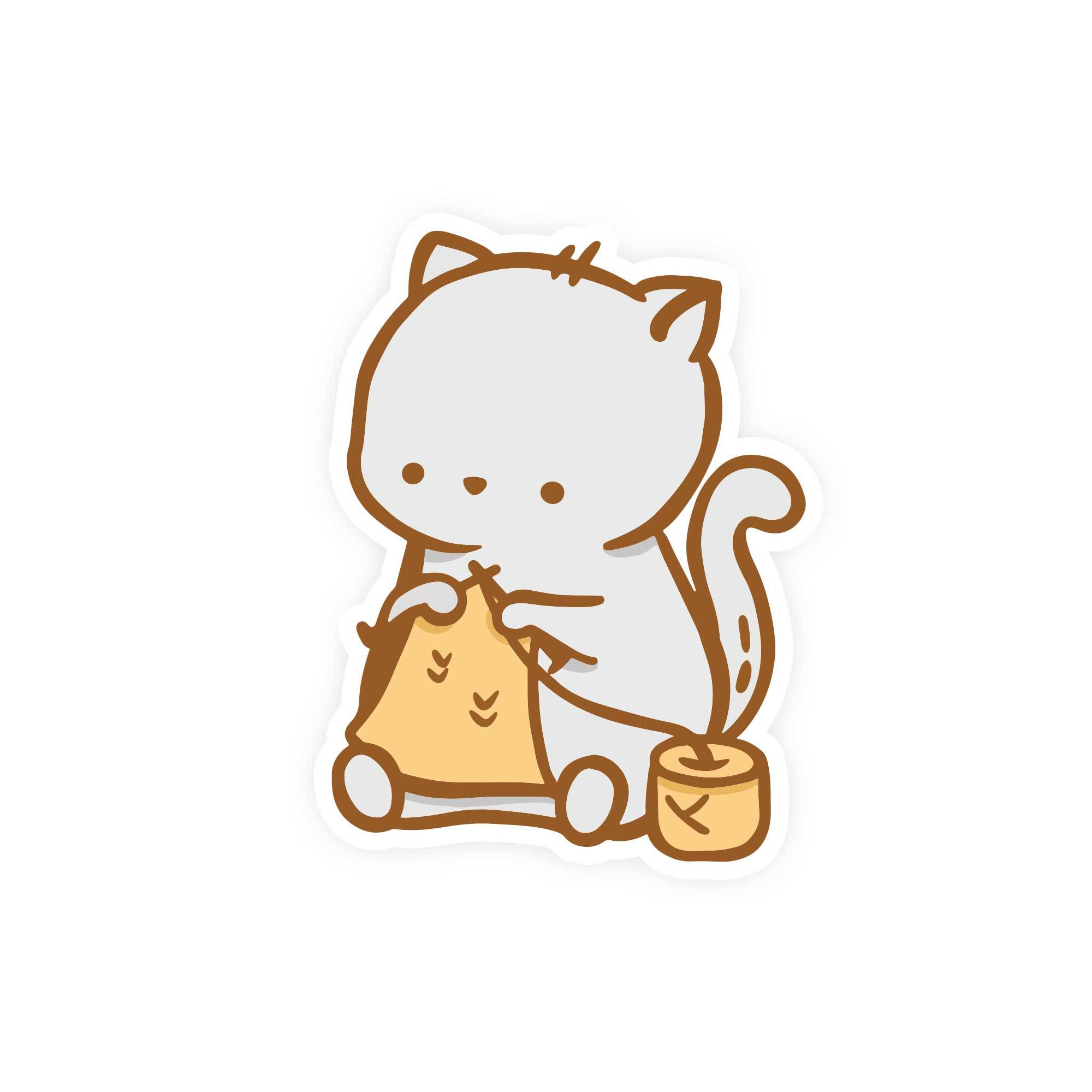 The Clever Clove - Clementine Knitting Vinyl Sticker | FIBRE, LLC